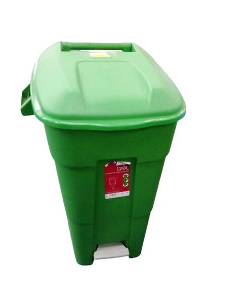 ZAFACON C/RUEDA Y PED VERDE 120L 426001 – Max Ferretería